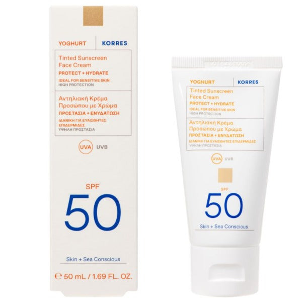 Korres Yoghurt Tinted Sunscreen Face Cream SPF50 50ml – HWS Beauty